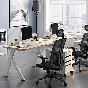 Bookshelf Height-Adjustable Standing Desk Base, Heavy-Duty Steel Desk Frame, Electric Lifting Table with Control Panel and Anti-Collision Protection, for Home Office