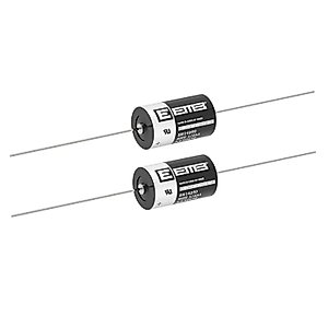 EEMB 2Pack ER14250 1/2AA 3.6V Lithium Battery with AX Solder Tabs Li-SOCL₂ Non-Rechargeable Battery XL-050F SB-AA02 LS14250 TL-5902 TL-2150 for Slot Machine/Game chip Board