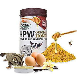 Exotic Nutrition Sugar Glider HPW Diet Jar - High Protein Healthy Natural No Mess Food for Sugar Gliders - High Protein Wombaroo Diet (Original)