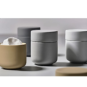 Zone Denmark Ume Taupe Cosmetic Jar - Elegant and Functional Storage Solution for Your Beauty Essentials, Infusing Scandinavian Design into Your Vanity Space (Grey)