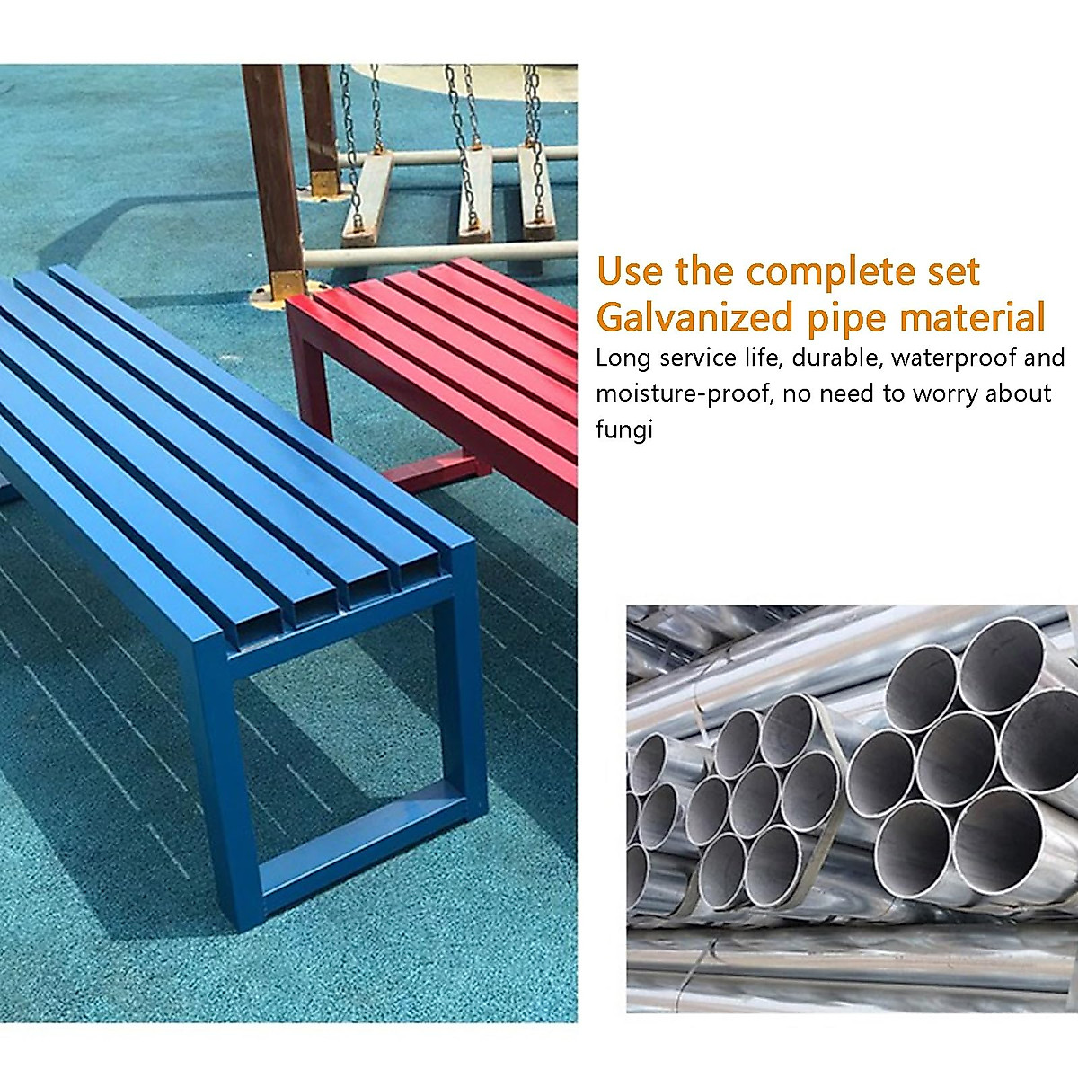 Backless Outdoor Garden Bench ,metal bench outdoor ,metal outdoor bench ,black outdoor bench ,outdoor patio bench ,metal patio furniture ,metal outdoor furniture ,Black, for Garden, Porch and Park ( C