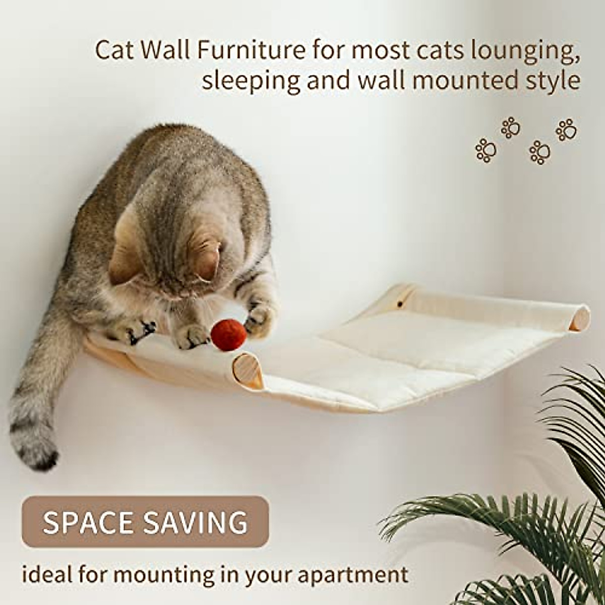 Yehnna Cat Hammock Wall Mounted Cat Shelves, Cat Wall Shelf, Cat Wall Shelves, Cat Wall Furniture, Cat Wall Bed Cat Perches for Sleeping