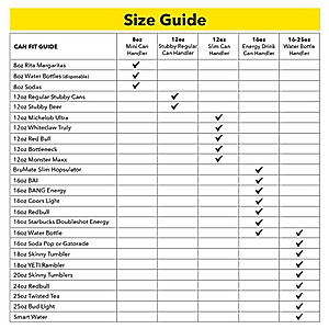 Lit Handlers Soda Can Handle - 12oz Can Cooler Sleeves Neoprene Material for Beer & Other Drinks -Bottle Insulator for Office, Gym, & Beach - Reusable Beverage Holder w/Handle (Black w/Leopard)