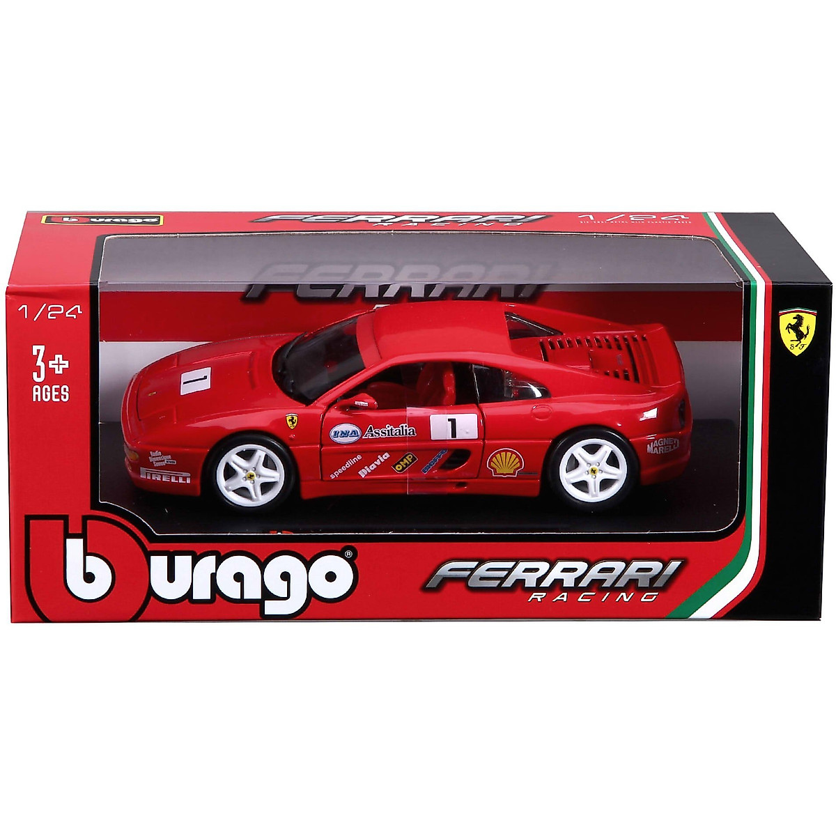 Bburago 18-26306 1/24 Scale - Ferrari F355 Challenge, Red