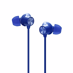 OnePlus Bullets Wireless Z Bass Edition in-Ear Earphone with Mic, Passive Noise Cancellation (Bluetooth 5.0, Quick Switch) (Bass Blue)
