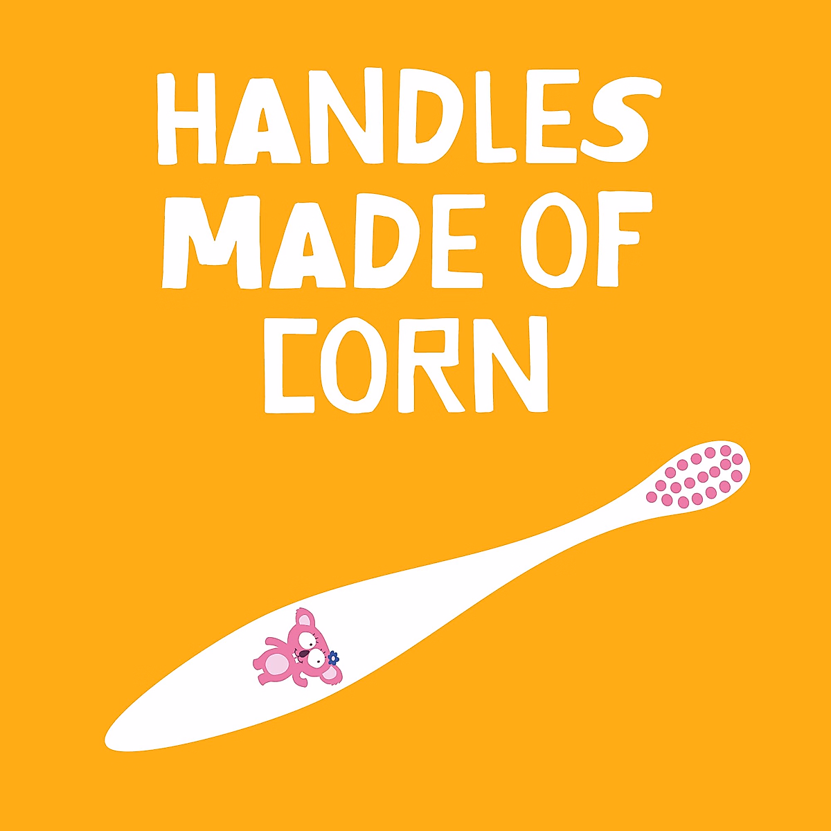 Jack N' Jill Bio Toothbrush (TM) Compostable & Biodegradable Handle BUNNY