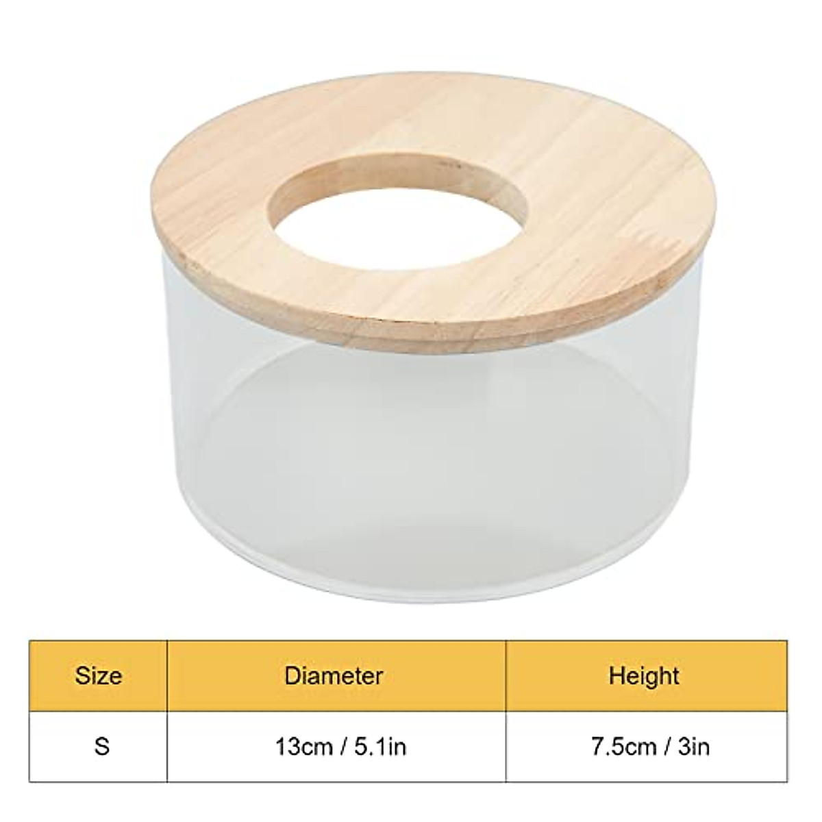 Hamster Sand Bathtub Transparent Acrylic Sand Bathroom Small Pet Bath Box for Hamsters Mice Lemming Gerbils or Other Small Pets(S)