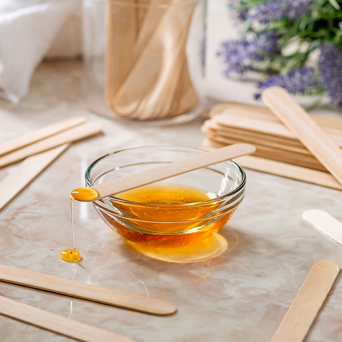 Comfy Package [1000 Count] Jumbo 6 Inch Wooden Multi-Purpose Popsicle Sticks, Craft Sticks for ICES, Ice Cream, Waxing, Tongue Depressor Wood Sticks (Formerly Comfy Package)