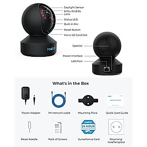 REOLINK E1 Pro 4MP HD Plug-in Home Security Indoor Camera with 2.4/5 GHz Wi-Fi, Auto Tracking, Smart Person/Pet Detection, Multiple Storage Options, Ideal for Baby Monitor/ Pet Camera/Elderly