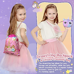 Homabachyco Unicorn Gifts for Girls, Christmas Birthday Gift Box for Age 4 5 6 7 8 9 10 11 12 Years Old Girl, Teen Girls Toys Basket Present Ideas