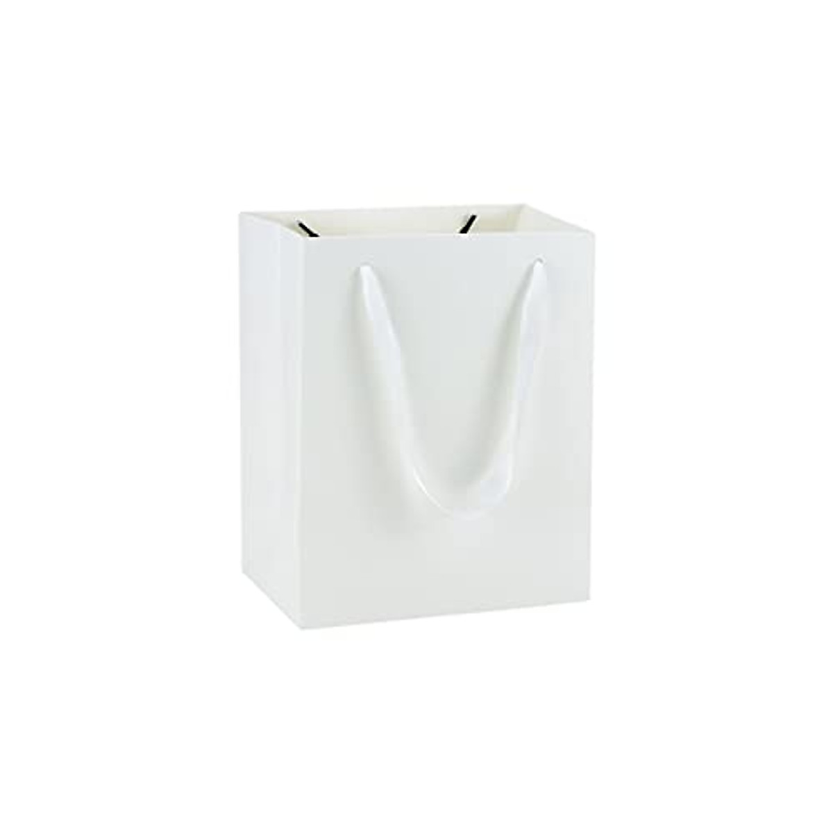 HUAPRINT White Paper Bags,White Gift Bags,Shopping Bags with Handles,30 Pack,8x5x10inch,Craft Gift Bags for Clothes,Retail Bags,Party Favor Bags,Merchandise Business Bags,Wedding Bags