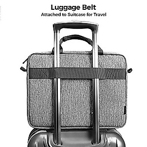 tomtoc Protective Laptop Shoulder Bag for 13-14 Inch MacBook Air/Pro, 13.4-14.4 Surface Laptop Studio/7/6/5/4/3, HP Chromebook 14, Acer Aspire 14, ASUS Zenbook 14, Dell Inspiron 14, Business Briefcase
