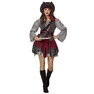 Spirit Halloween Adult Castaway Cutie Pirate Costume - The Signature Collection | Pirate Cosplay | Classic Halloween - XS