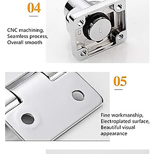 2 Packs Keyed Hasp Locks Twist Knob Keyed Locking Hasp for Small Doors, Cabinets and More,Stainless Steel Steel, Hasp Lock Catch Latch Safety Lock Door Lock with Keys (4inch, Silver)