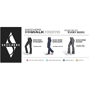 Skechers womens Go Walk Pant Leggings, Bold Black, Small Petite US