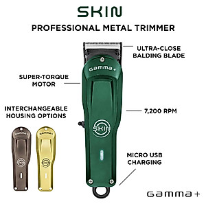 GAMMA+ Skin Professional Bulk Balding Super Torque Modular Cordless Hair Clipper
