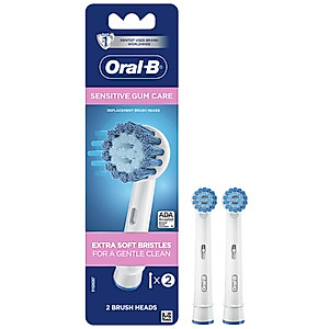 Oral-B Sensitive Gum Care Electric Toothbrush Replacement Brush Heads Refill, 2 Count
