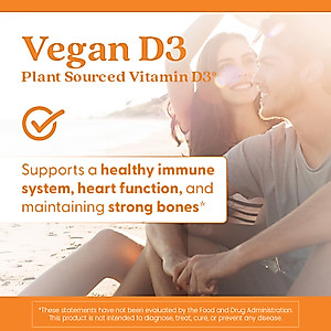 Doctors Best Vegan D3 2500 IU (Vitashine), Plant Sourced Vitamin D3, Non-GMO, Gluten Free, Soy Free, Vegan 60 Veggie Caps