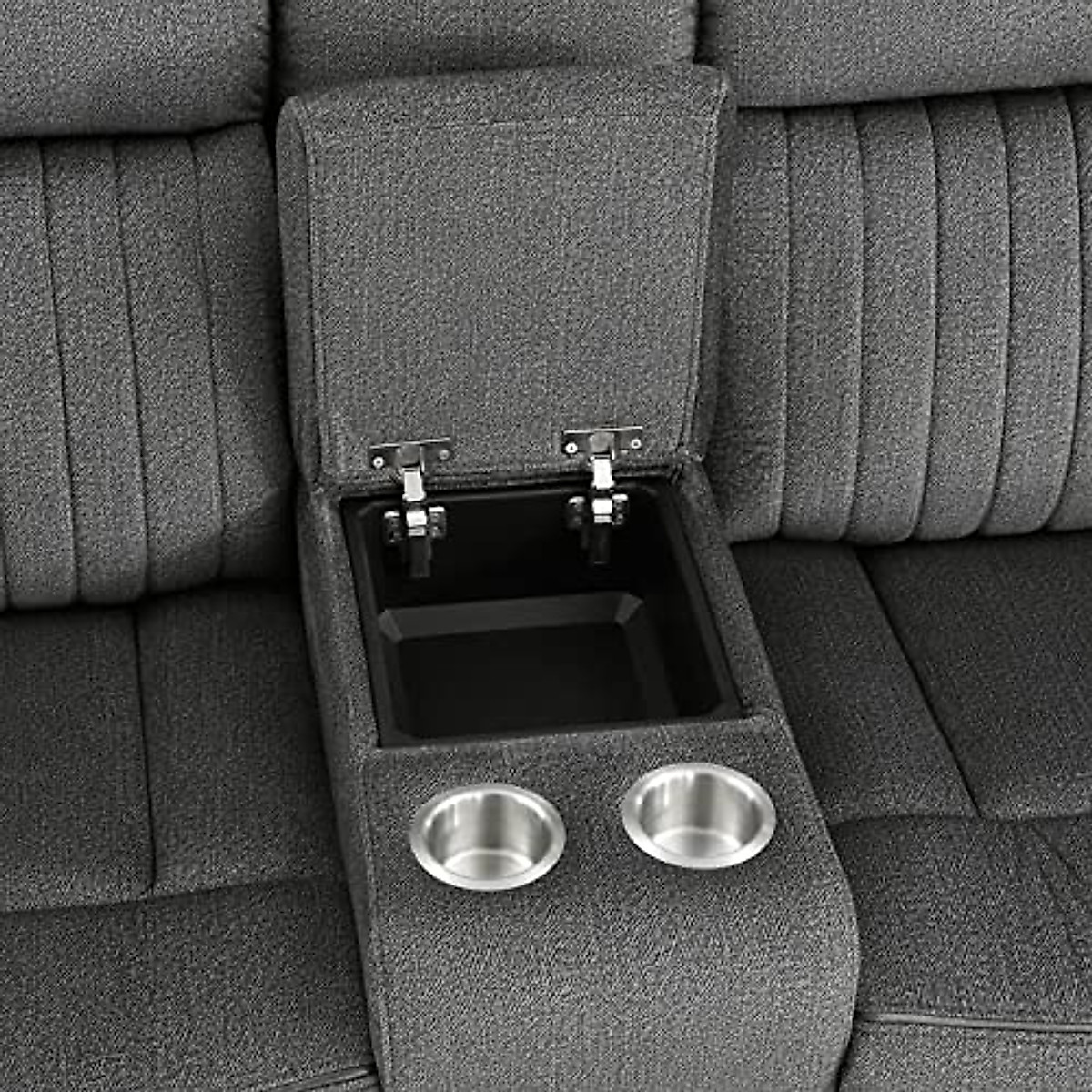 Lexicon Dakota Power Double Reclining Loveseat, Charcoal