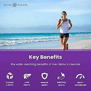 Liver Cleanse Detox & Repair Formula | 20+ Herbs: Milk Thistle Extract with Silymarin, Artichoke, Dandelion, Chicory Root Powder & More! | Premium Liver Support Pills Supplement, 60 Capsules