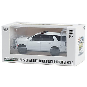 Greenlight 43001-L Hot Pursuit - 2022 Chevy Tahoe Police Pursuit Vehicle (PPV) 1/64 Scale with Light & Push Bar
