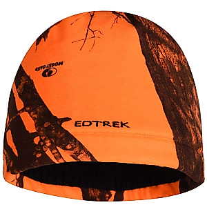 EDTREK Waterproof and Windproof Camo Beanie Hunting Hat - Timber and Blaze Orange Camo Hunter Hat (Medium, Blaze Orange Camo)