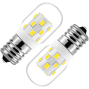 AMI PARTS E17 LED Light Bulb 3W 380LM 6000K Daylight White, 8206232A 40 Watt Appliance Bulb Incandescent Equivalent,for Microwave Light Bulbs Under Hood Refrigerators Oven (2 Packs)