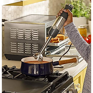 GE Immersion Blender | Handheld Blender for Shakes, Smoothies, Baby Food, Soups & More | 2-Speed Functionality | Easy Clean Kitchen Essentials | 500 Watts | Stainless Steel