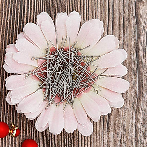 300 Pcs 1.6 Inch 304 Stainless Steel Open Eye Pins Headpins for Jewelry Necklace Making, (Silver)