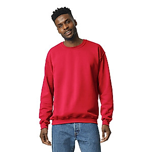 Gildan Adult Fleece Crewneck Sweatshirt, Style G18000, Multipack, Red (1-Pack), Large