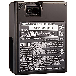 Nikon MH-25 Quick Charger for EN-EL15 Li-ion Battery compatible with Nikon D7000 and V1 Digital Cameras