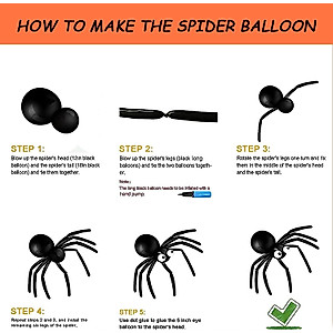 Halloween Balloons Garland Arch Kit, 143pcs Black Purple Orange Green Balloons Long Twisting Balloons for Halloween Themed Party Kids Halloween Birthday Hocus Pocus Party Haunted House Decorations…