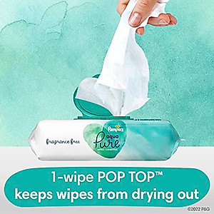 Pampers Aqua Pure Sensitive Baby Wipes 12X Pop-Top 672 Count