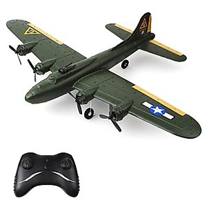 GoolRC B-17 RC Plane, 2 Channel RC Airplane, 2.4Ghz Remote Control Airplane, Ready to Fly EPP Foam Glider, Fixed Wing RC Aircraft Flight Toys for Boys,Kids and Adults