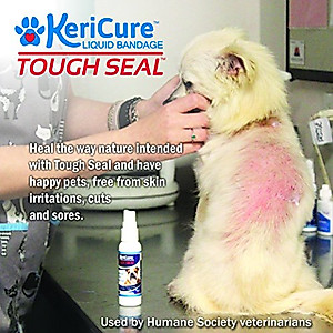 KeriCure As Seen on HSN - Tough Seal Liquid Bandage, 2 Pack, Spray on Wound Care for Dogs, Cats, Pets and Small Animal First Aid, Made in The USA