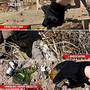 TAC9ER Kevlar Lined Gloves - Full Hand Protection Black Gloves, Cut and Temperature Resistant, Motorcycle Gloves, Touchscreen Friendly, Paintball and Airsoft Gloves for Men and Women