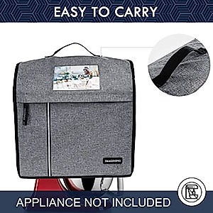 Stand Mixer Cover for Kitchenaid, Kitchen Aid Mixer Covers for 4.5, 5 Quart Tilt Head, Stylish Mixer Cover with Extra Pocket for Accessories, Grey