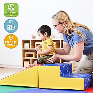 ECR4Kids SoftZone Junior Little Me Climb and Slide, Beginner Climber, Assorted, 2-Piece