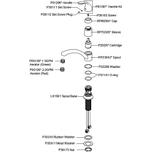 Elkay Everyday LK1500CR Single Hole Deck Mount Kitchen Faucet with Lever Handle, Chrome