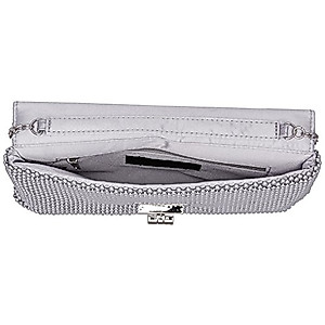 Jessica McClintock Trina Mesh Clutch, Silver