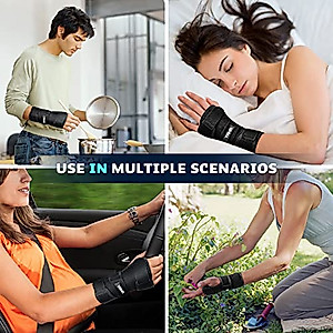 YAHA Wrist Brace for Carpal Tunnel, Adjustable Wrist Support Brace Splint with 2 Stays for Women Men Working Out Day&Night, Hand Support for Tendonitis, Right,S/M