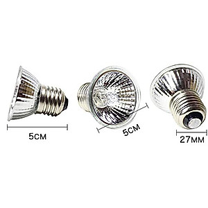 K JINGKELAI UVA UVB Reptile Light 75W UVA + UVB Full Spectrum Sun Lamp UV Heating Lamp for Turtle Aquarium Aquatic Reptile Lizard,E27/E26 Socket Base,110V,75W,6 Pack