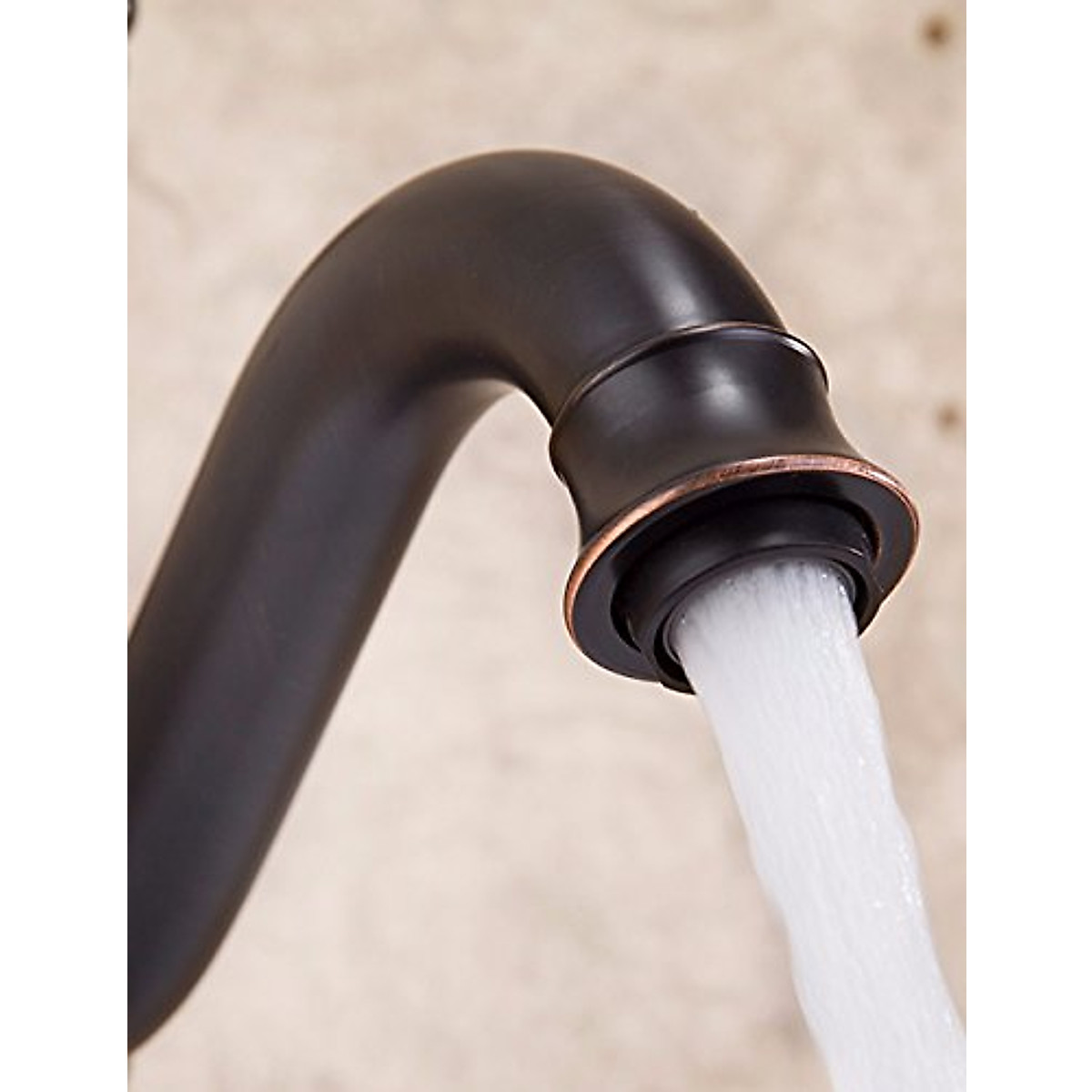 SJQKA-Faucet All copper bronze black European antique dish basin faucet kitchen faucet can rotate the general tap Basin