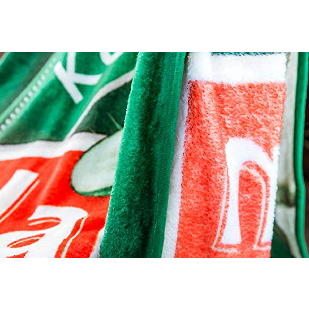 Claussen Kosher Dill Pickles Plush Throw Blanket | Cozy Sherpa Wrap Covering for Sofa, Bed | Super Soft Lightweight Fleece Blanket | Geeky Home Decor | 45 x 60 Inches