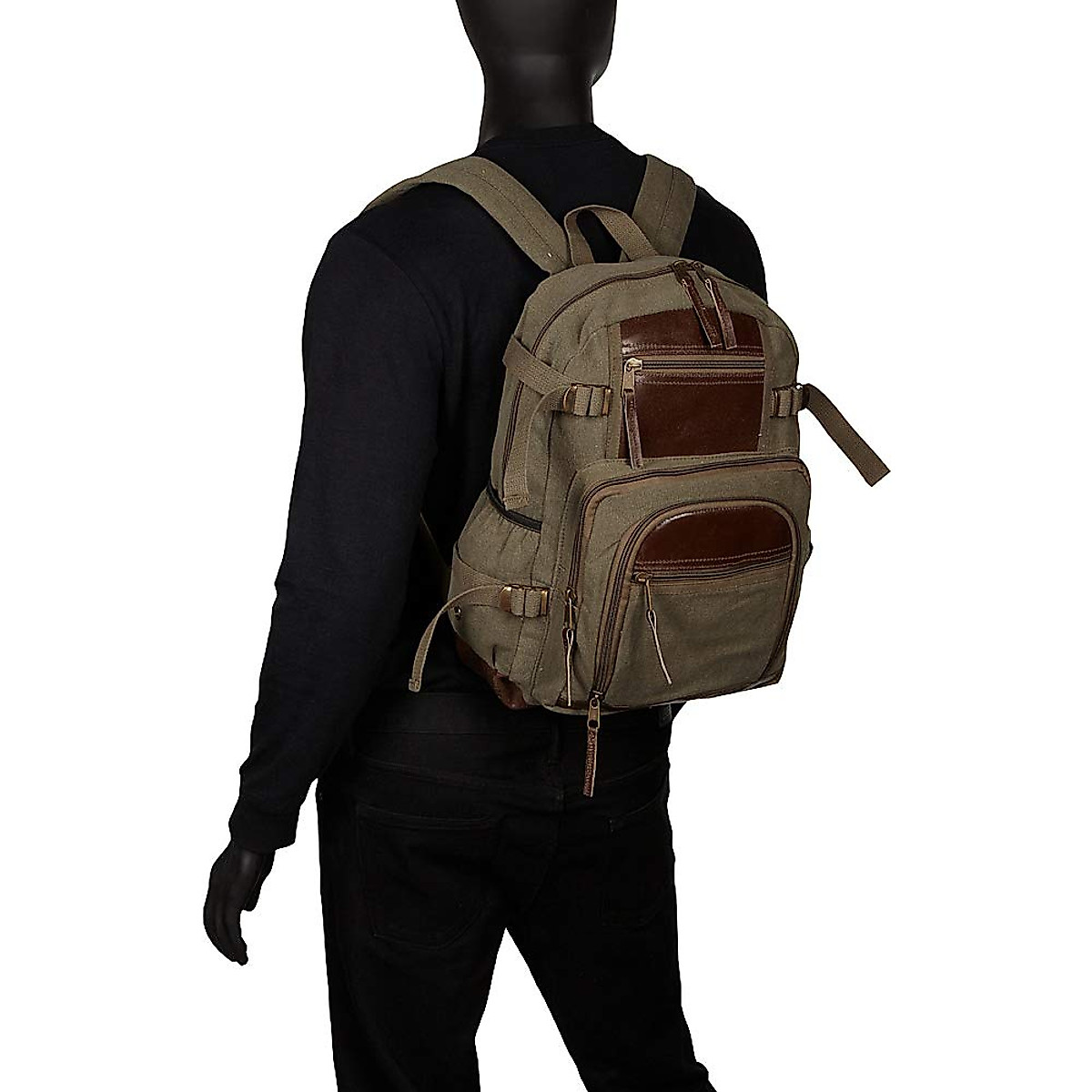 Fox Outdoor Products Retro Londoner Commuter Daypack, Olive Drab