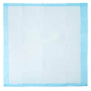 Medline Disposable Protection Plus Standard Weight Underpad, Fluff/Tissue Fill, Polypropylene Backing, White/Blue, 30 x 30 Inches, Case of 150