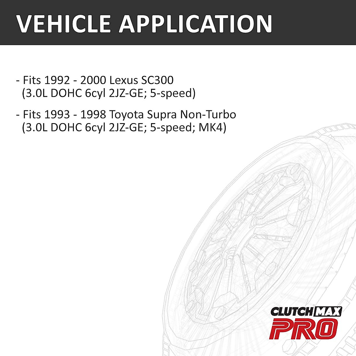 ClutchMaxPRO Performance Chromoly Clutch Flywheel Compatible with 1992-2000 Lexus SC300 1993-1998 Toyota Supra Non-Turbo 3.0L 2JZ-GE NT W58 JDM 5-speed (CPLSF16085-FW)