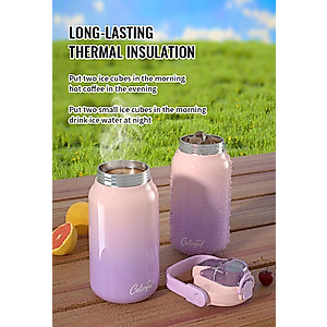 Colorful Insulated Multi-Use Water Bottle Playmaker Sport Jug Handle/Carry Strap & Leak Resistant 32oz BPA Free Straw & Wide Mouth Covered Lid Flask Gym Travel Sports Daily Use School