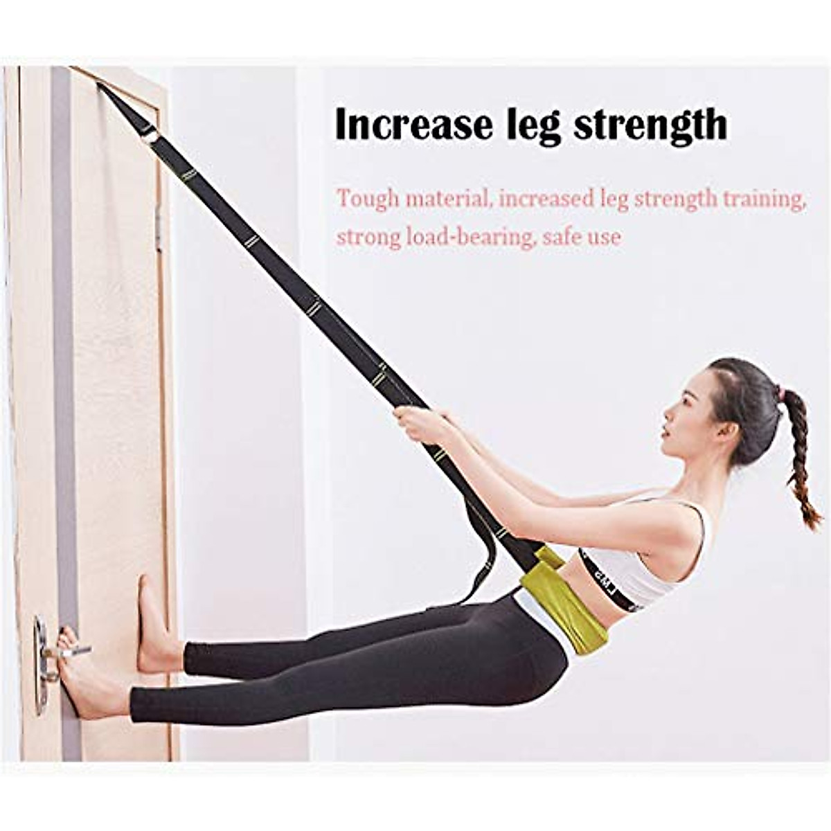 Back bend Assist Trainer - Improve Back and Waist Flexibility, Door Flexibility Stretching Strap, Home equipment for Ballet, Dance, Yoga, Gymnastics, Cheerleading, Splits (rose)
