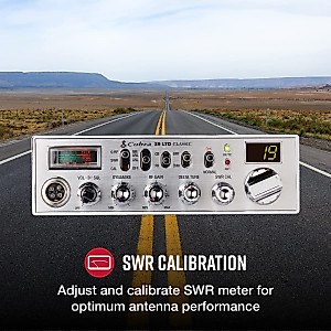 Cobra 29 LTD Professional CB Radio - Easy to Operate Emergency Radio, Instant Channel 9, 4-Watt Output, Full 40 Channels, Adjustable Receiver and SWR Calibration, Black